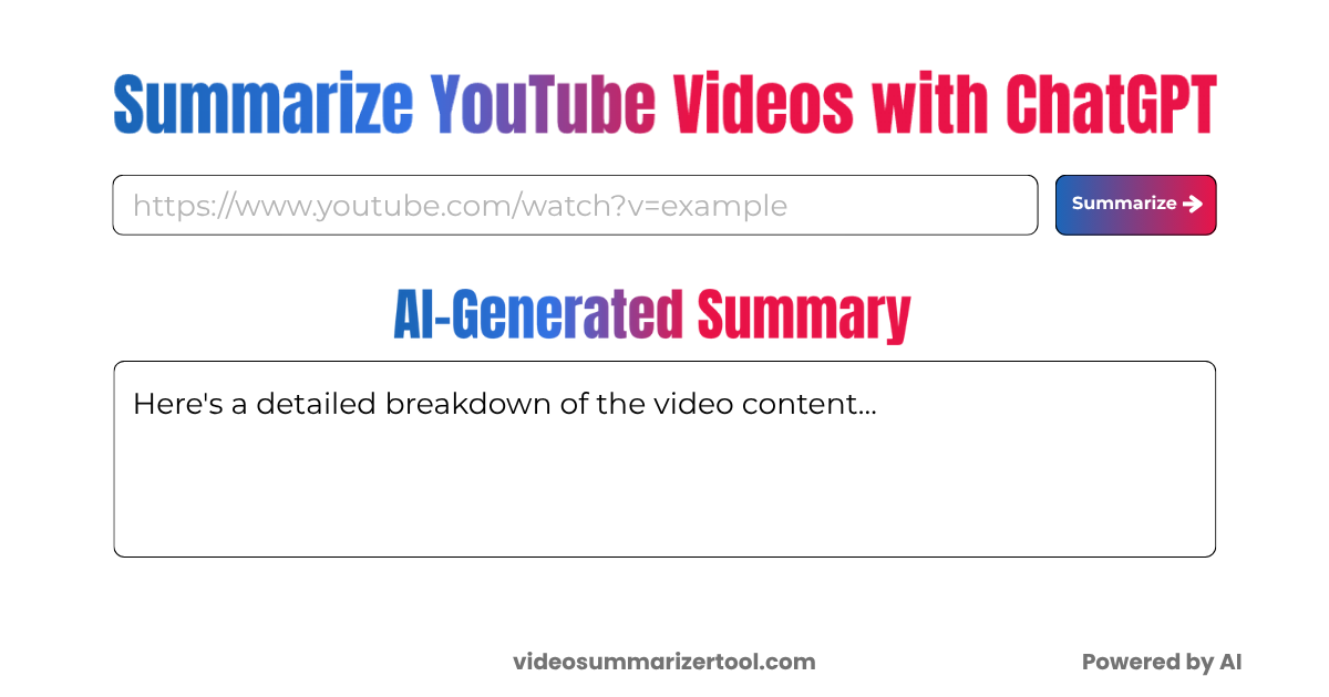 AI Video Summarizer – Instantly Summarize YouTube Videos, Webinars & More